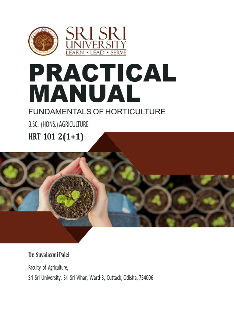 Fundamentals of Horticulture Manual (1) - 1 | PDF | Seed | Plant Nursery