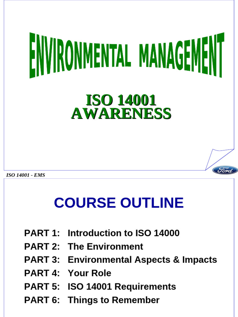 ISO 14001 Awareness | PDF | Waste | Exhaust Gas