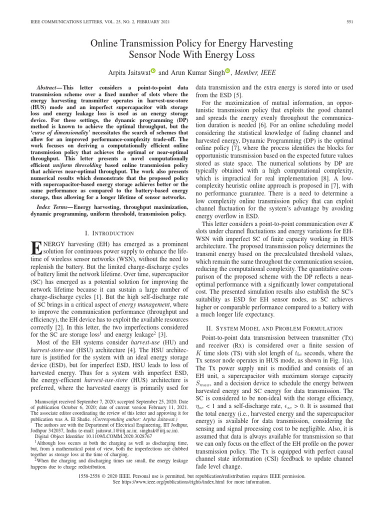gsb 3 - Online_Transmission_Policy_for_Energy_Harvesting_Sensor_Node_With_Energy_Loss | PDF ...