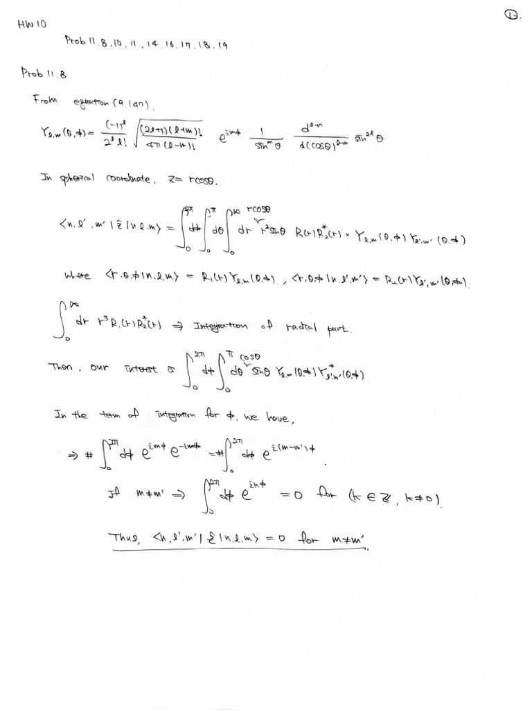 PH302 HW10 20220662 EunmoCho | PDF