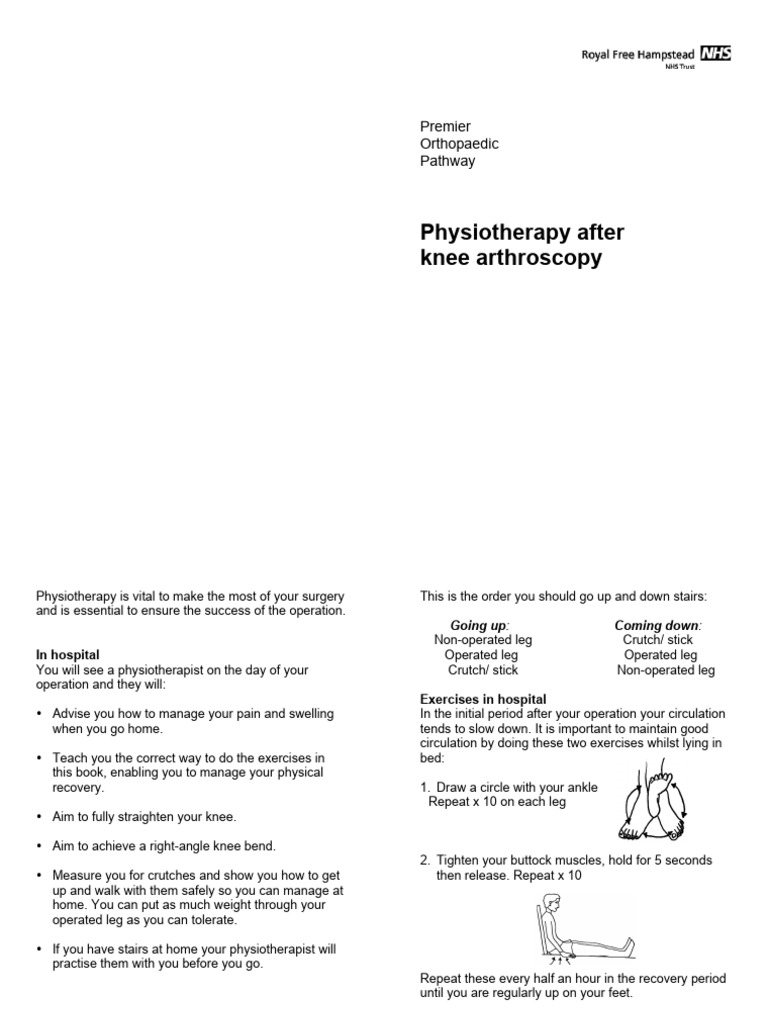 Knee Arthroscopy Physiotherapy Guide | PDF | Physical Therapy | Knee