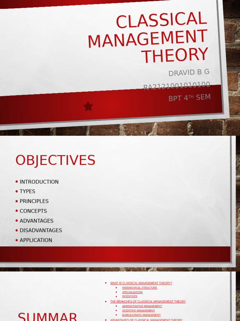 Classical management theory | PDF | Bureaucracy | Incentive