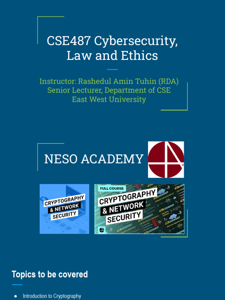 CSE487 Lecture 1 [incomplete] | PDF | Security | Computer Security