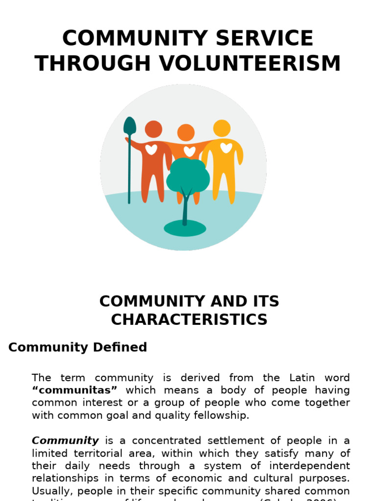 Understanding Community Service and Volunteerism | PDF | Community ...