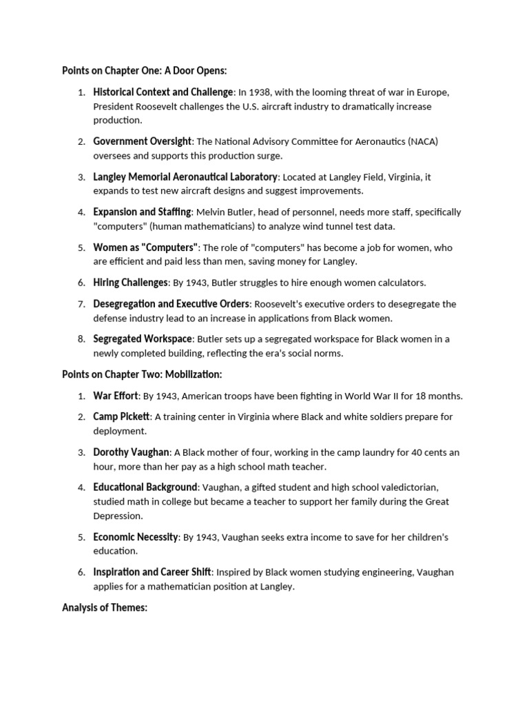 Full Book of Hidden Figure Summery | PDF | Hidden Figures | Katherine ...