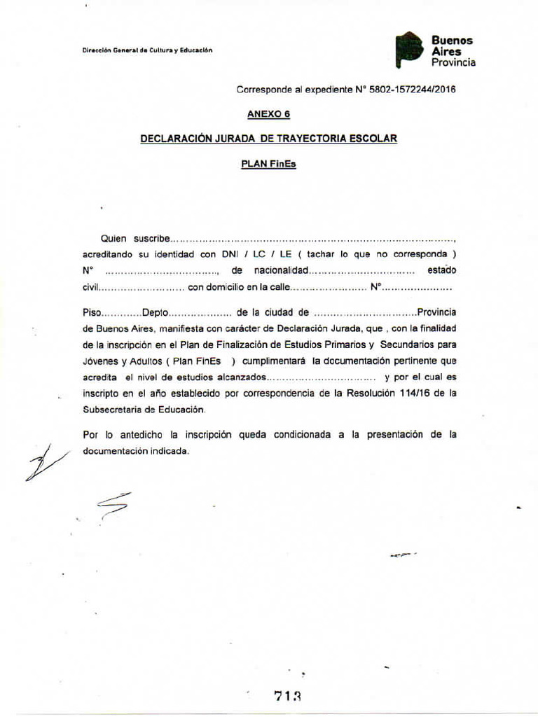 Declaracion Jurada Anexo 6 | PDF