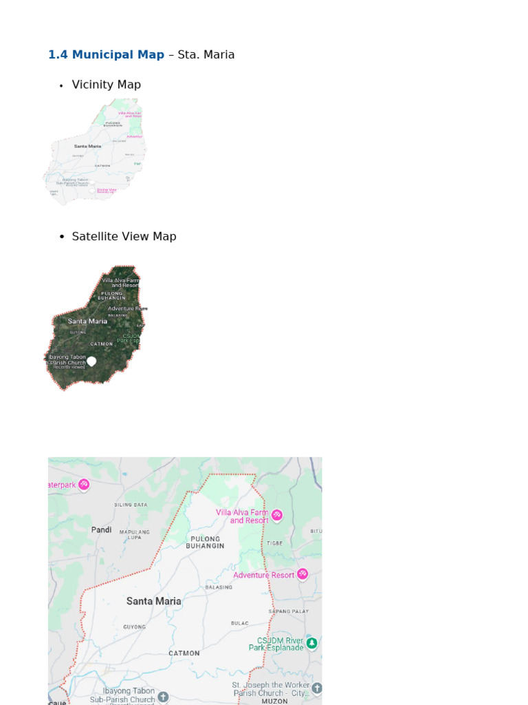 Sta. Maria Vicinity Map | PDF