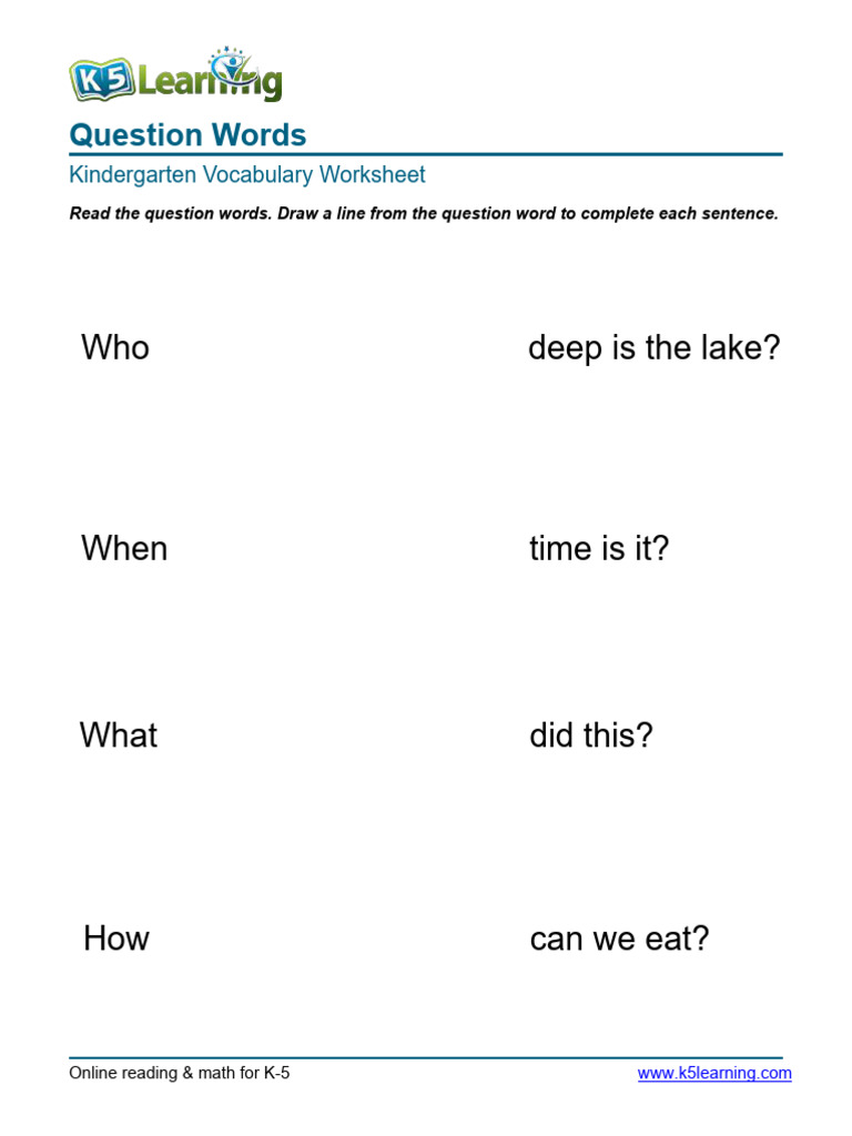Interrogative Words 1 | PDF