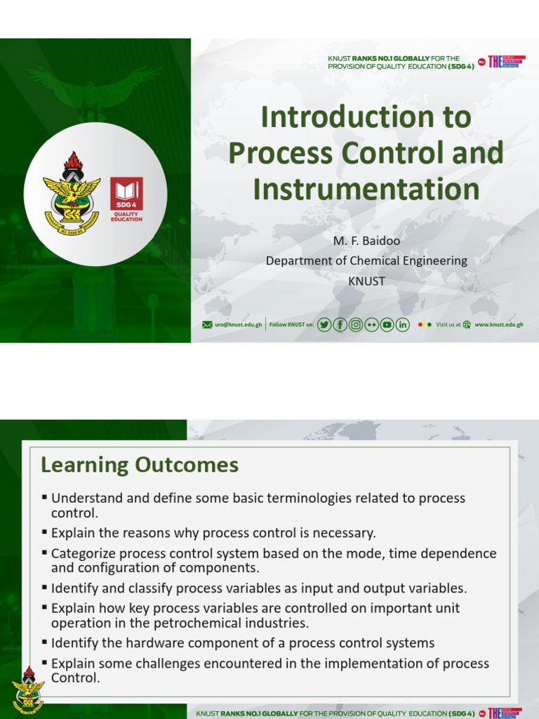 Process Control Lecture 1 | PDF | Instrumentation | Mechanical Engineering