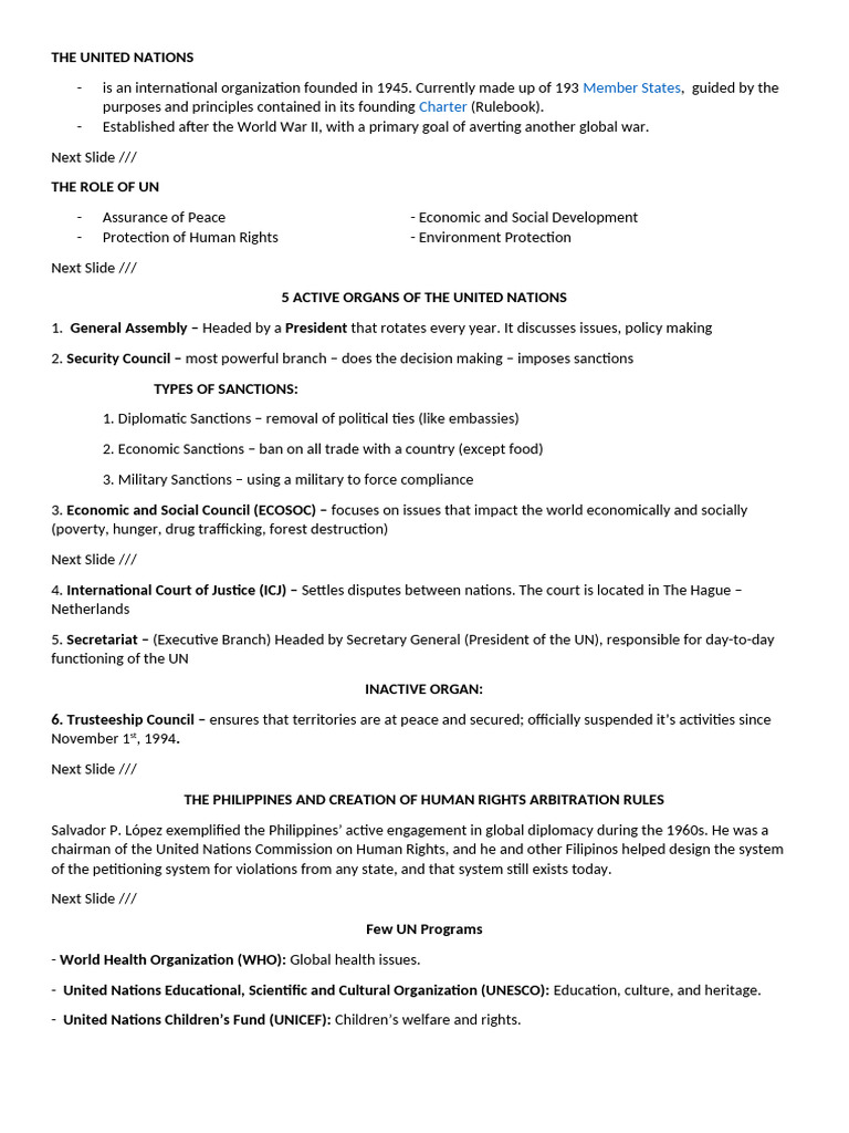 GE3 - The Contemporary World | PDF | United Nations | International Relations