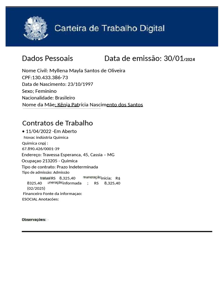 Carteira de trabalho Digital PDF (4) | PDF