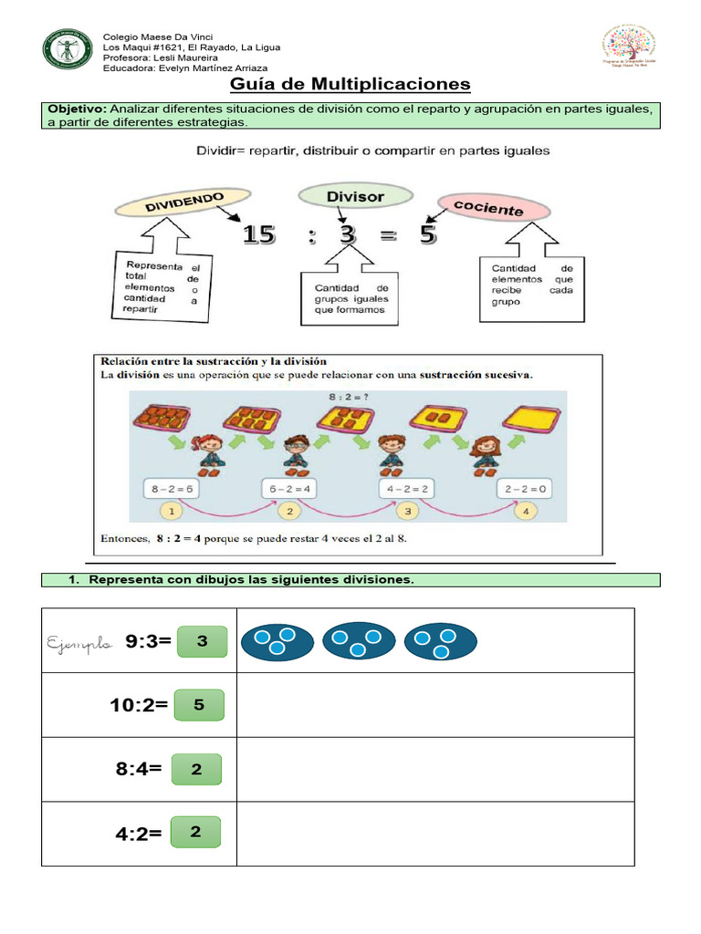 Guía de Divisiones para Niños | PDF