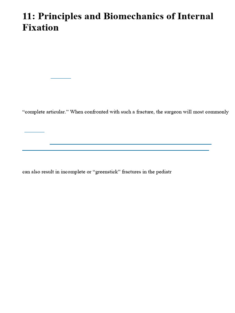 Principle and Biomechanics if Internal Fixation | PDF | Deformation ...