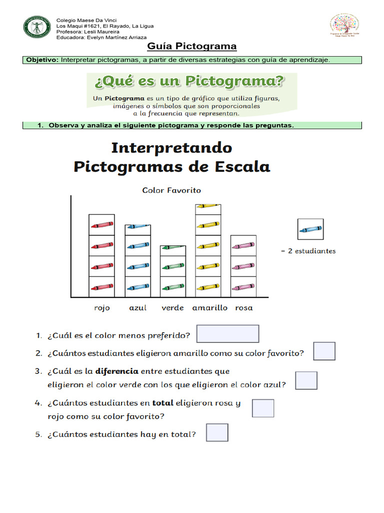 Guía Pictograma 3ro | PDF