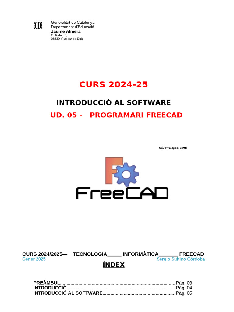 Introducció Al Software Freecad | PDF