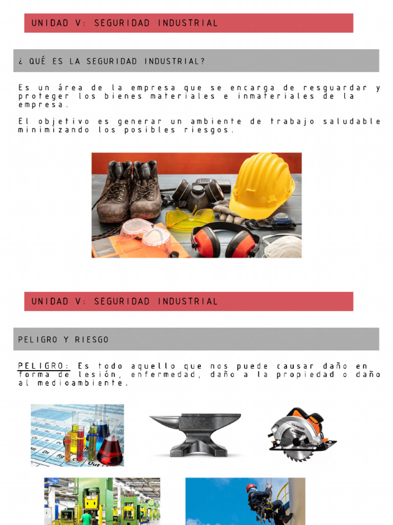 Clase Unidad Tematica 5 - Seguridad Industrial | PDF | Seguridad y ...