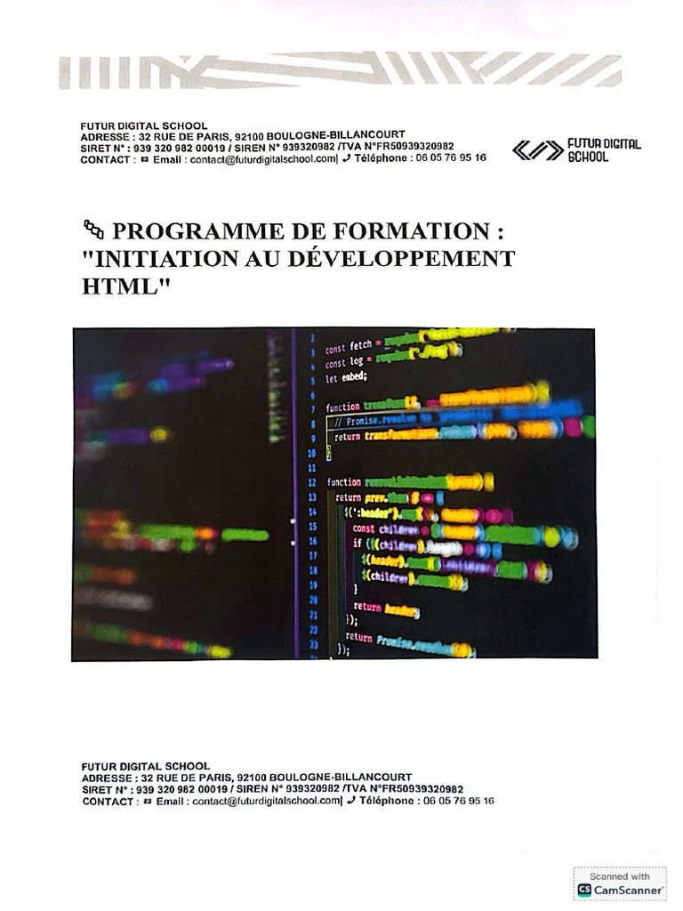 Programme de Formation | PDF