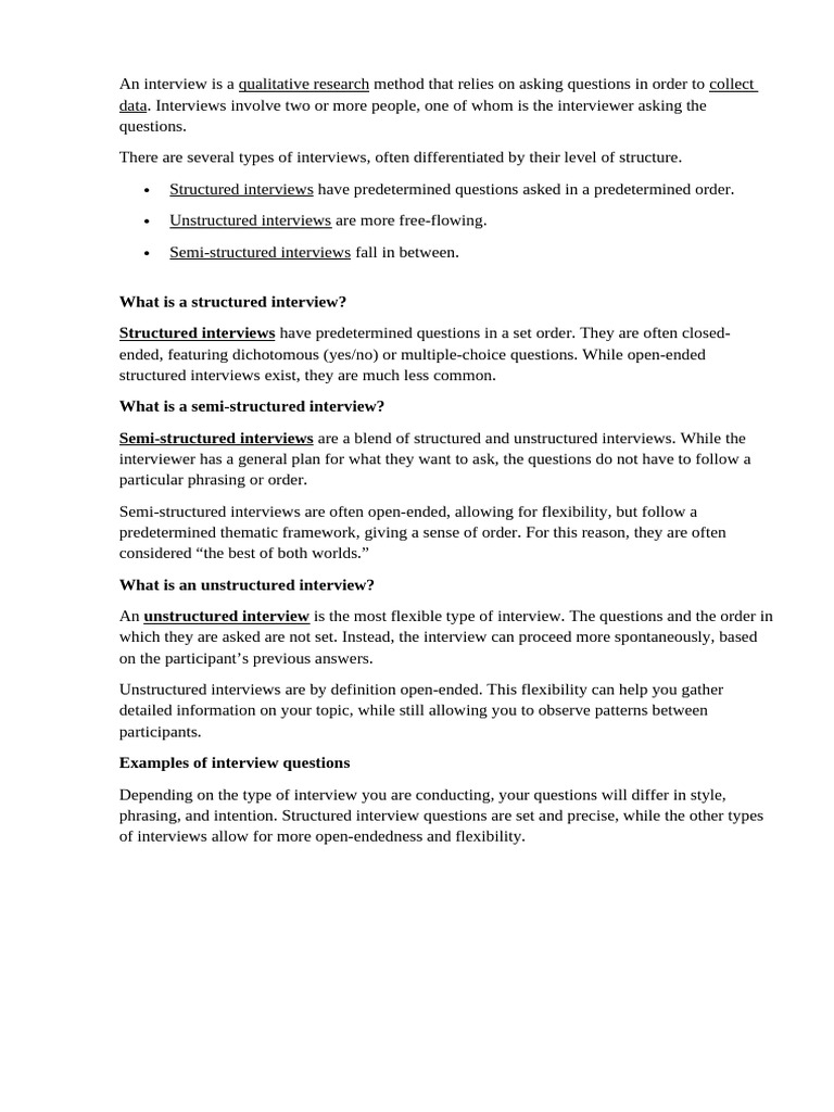 An Interview | PDF | Interview | Sampling (Statistics)