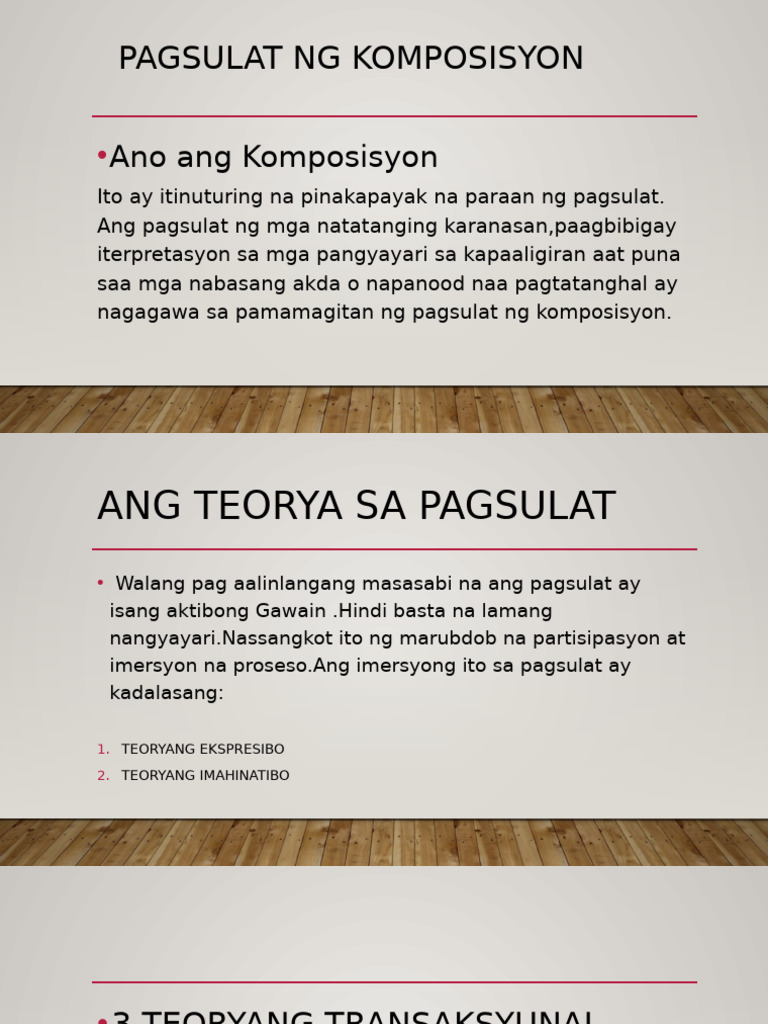 Masining Yunit 5 Pagsulat NG Komposisyon | PDF