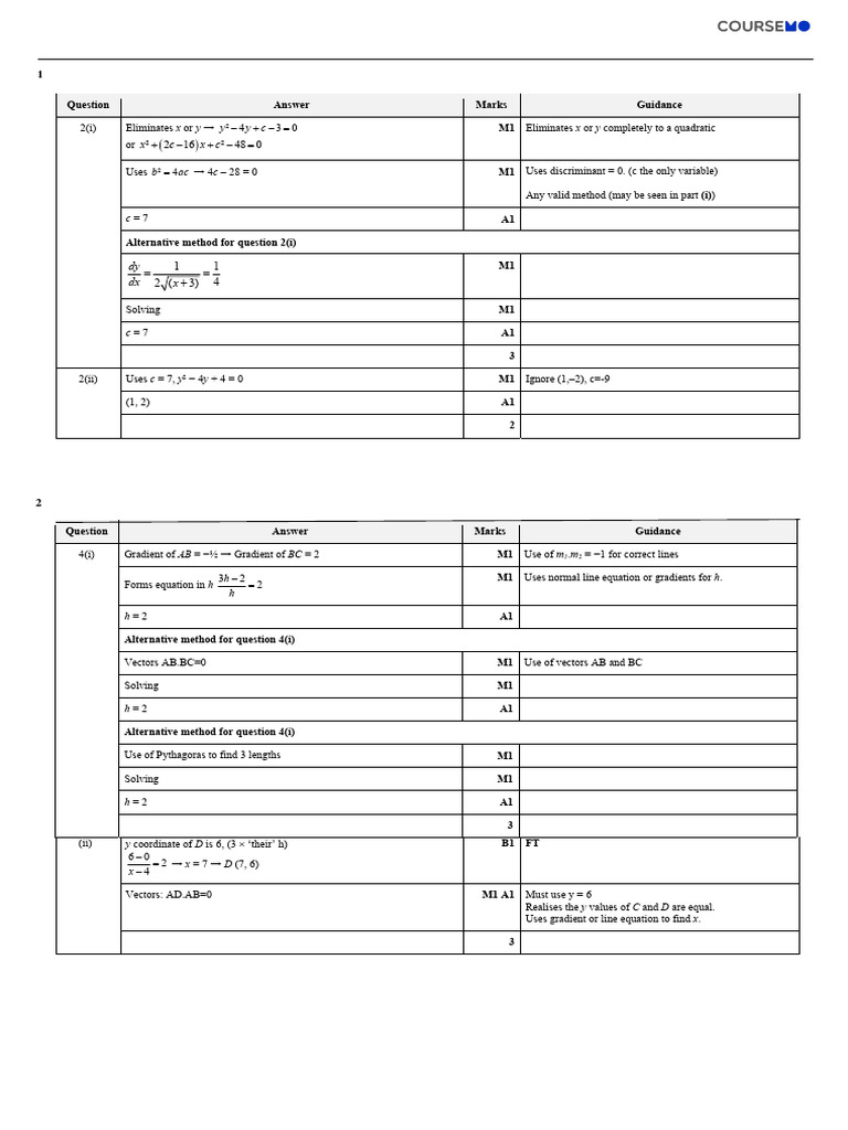 3.coordinate Geometry 1 Ms | PDF | Analytic Geometry | Mathematical Objects