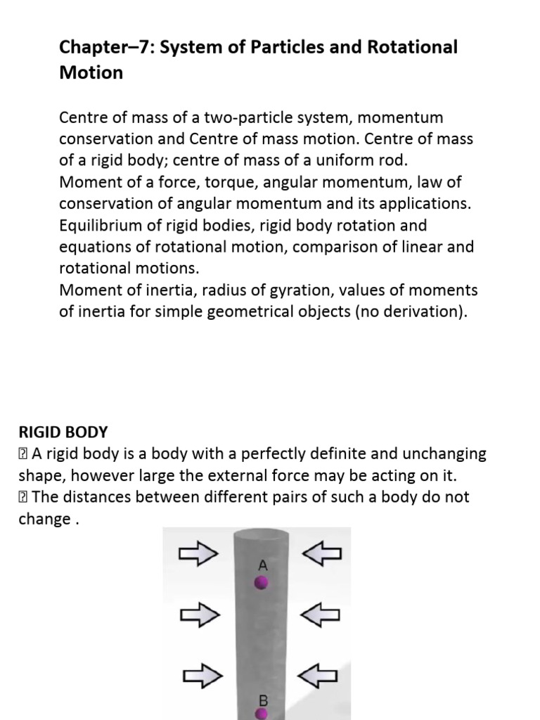 Particles and Rotational Motion Explained | PDF | Rotation Around A ...