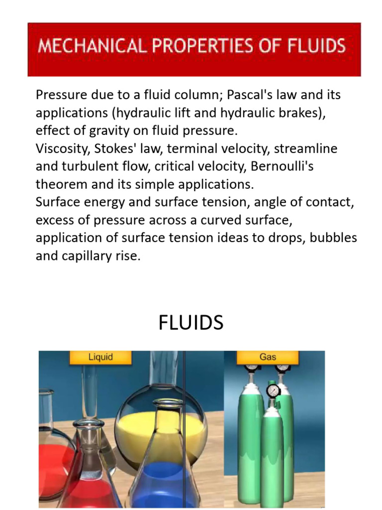 Fluid Mechanics: Key Concepts and Applications | PDF | Viscosity | Pressure