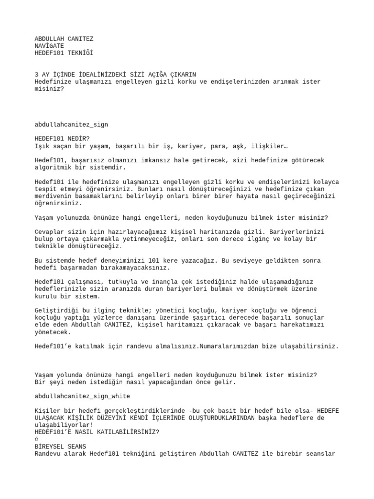 Hedef 101 | PDF
