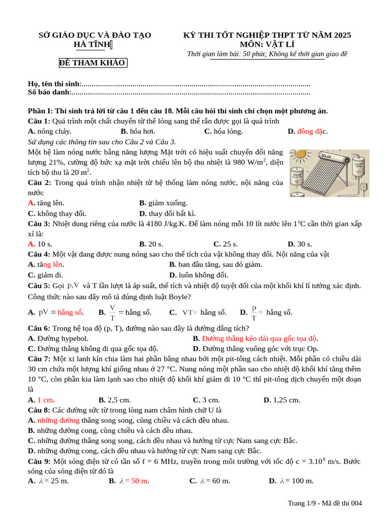 004_VAT LI_DE THAM KHAO TN 2025 | PDF