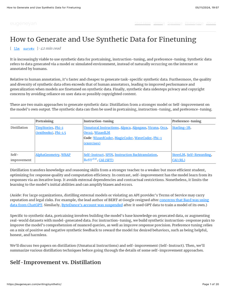 How To Generate and Use Synthetic Data For Finetuning | PDF