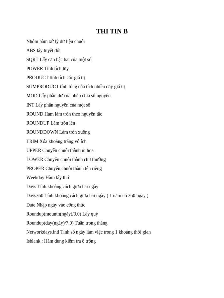 Thi Tin B | PDF