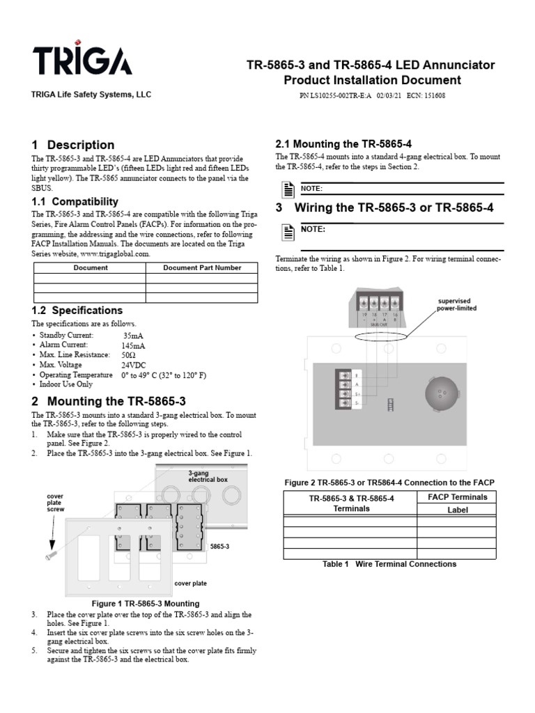 LED Annunciator Installation Guide | PDF | Electric Power | Electricity