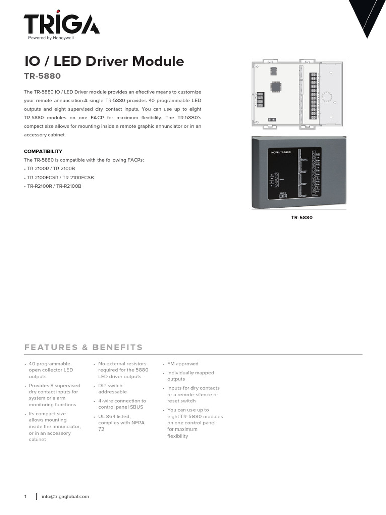 Data Sheet Mimic LED Driver TR 5880 Triga UL FM | PDF | Manufactured ...
