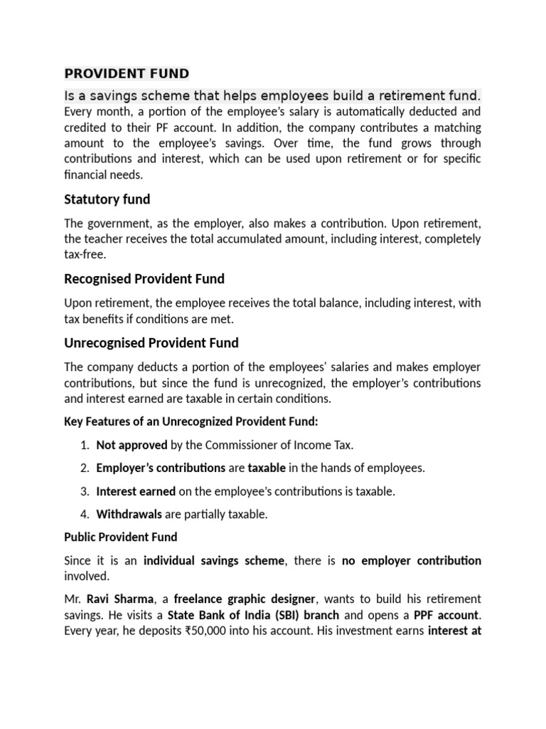 Provident Fund | PDF