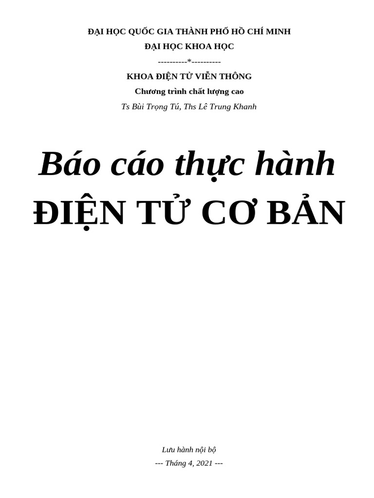 Basic Electronics Lab VN reports | PDF