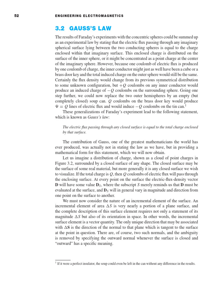 Module 2 - Gauss's Law and Divergence | PDF | Flux | Sphere