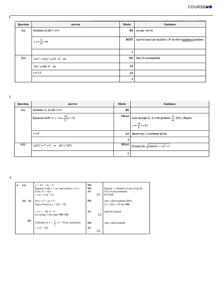 3.coordinate Geometry 3 Ms | PDF | Algebra | Geometry