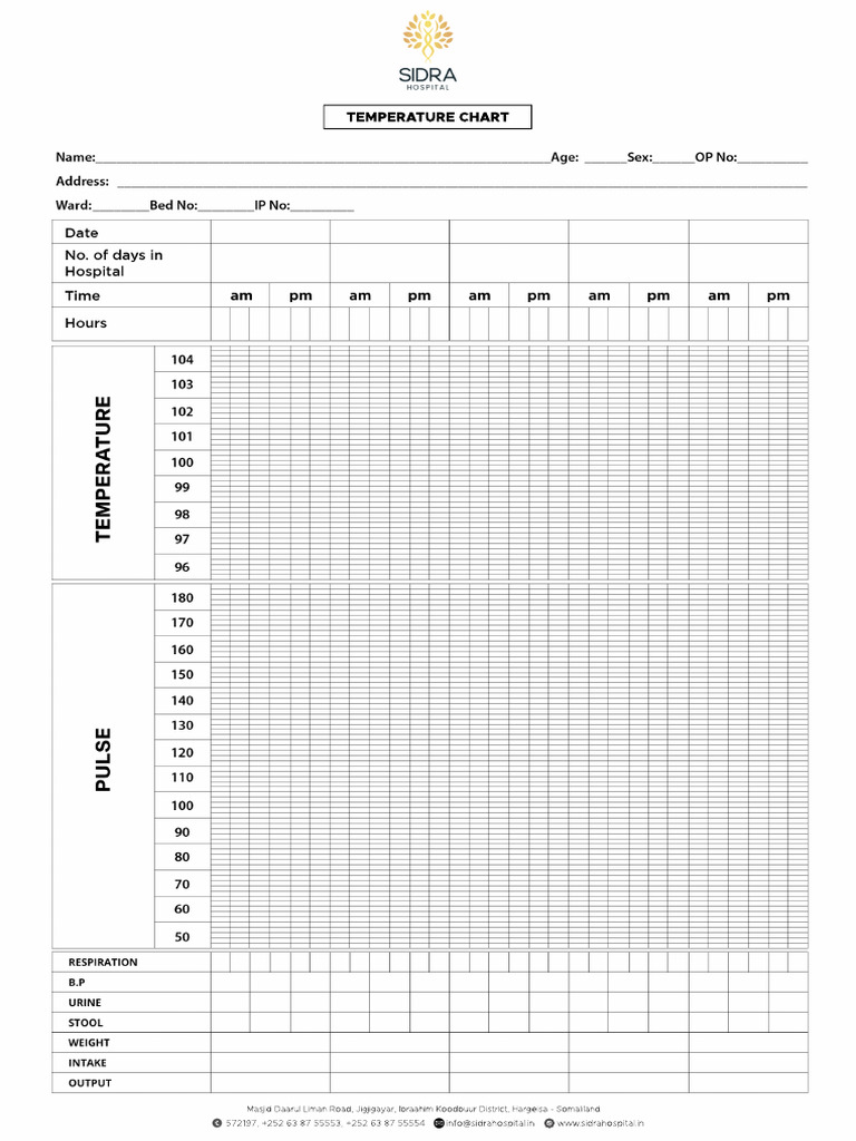 Temperature Chart | PDF