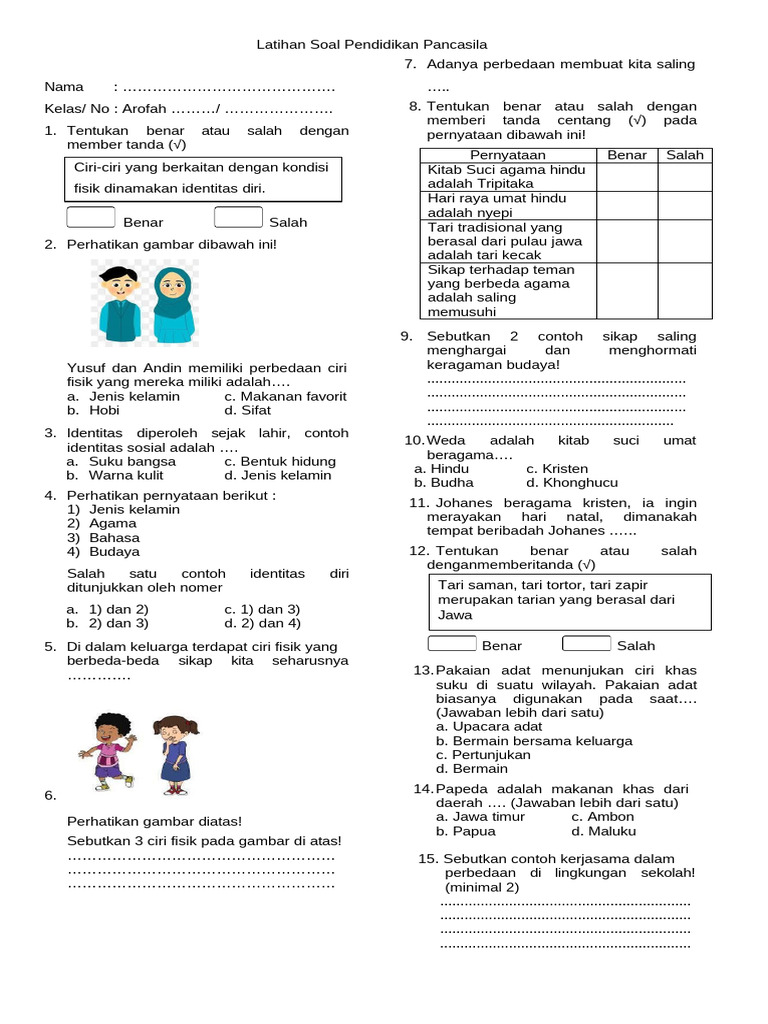 Latihan Soal PPKN Bab 3 | PDF