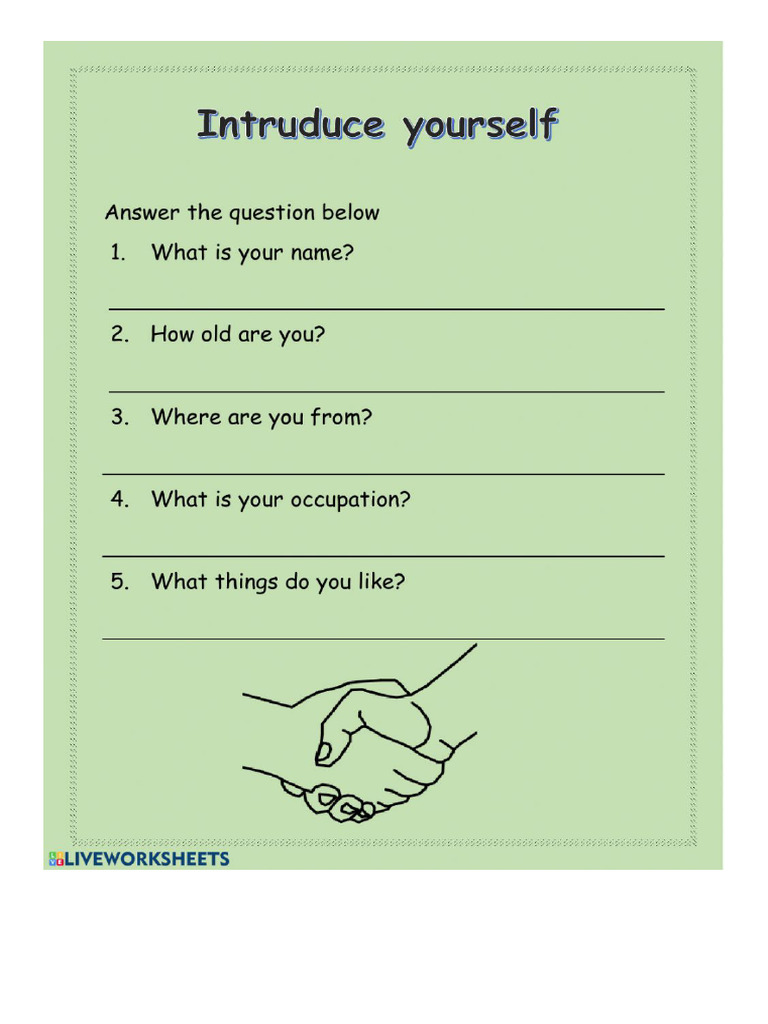 LKPD introducing oneself | PDF