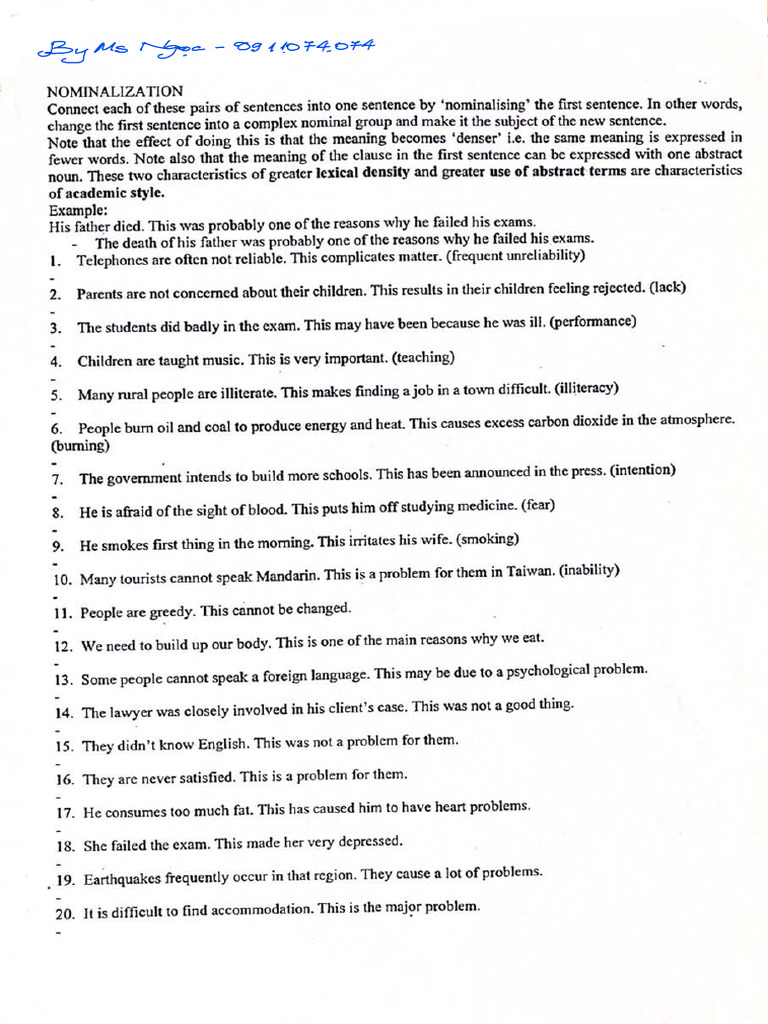 9. nominalization | PDF