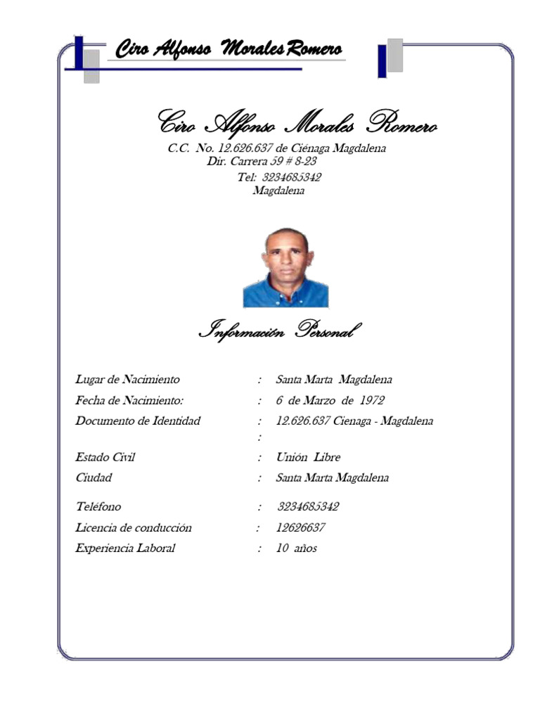 HV Ciro Alfonso | PDF