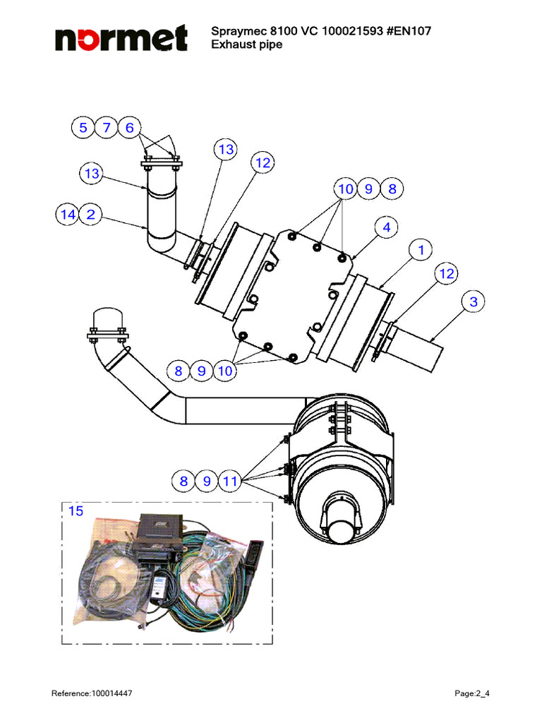 Spraymec 8100 VC Exhaust Pipe Details | PDF