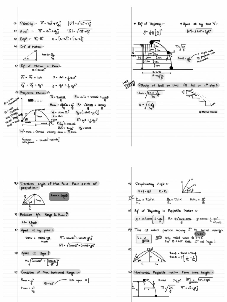 Motion in A Plane (N-Up 2x1) | PDF