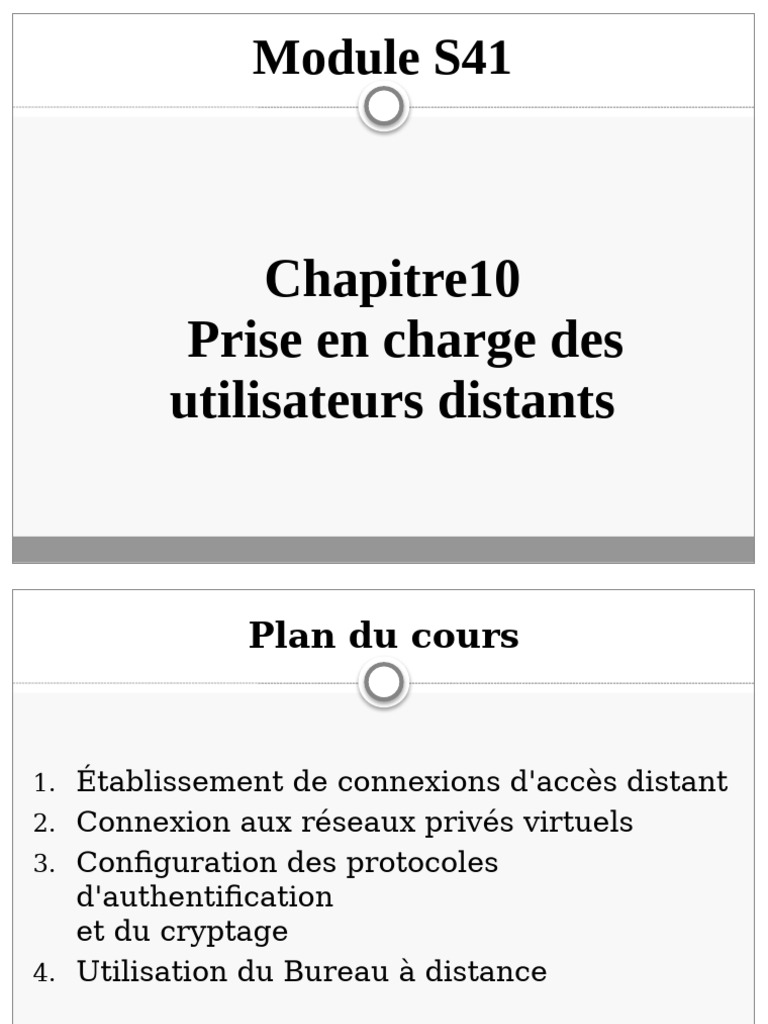 S41-PreChap10 | PDF | Réseau privé virtuel | Microsoft Windows
