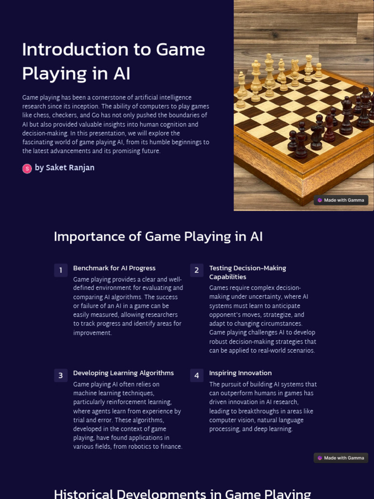 Introduction To Game Playing in AI | PDF | Artificial Intelligence ...