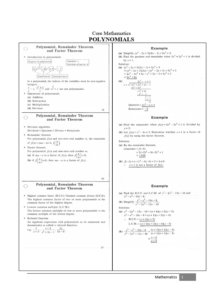 SA12 Polynomial (Updated To 2022) | PDF | Factorization | Polynomial