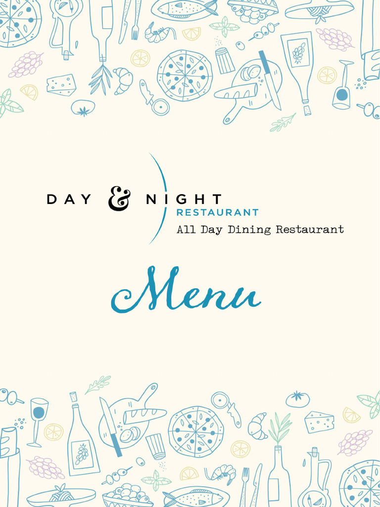 Day-Night-MENU-Final_7.10.2024 | PDF | Drink | Tomato Sauce