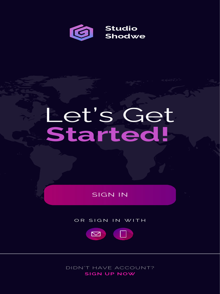 Black Purple Gradient Login Page Mobile Prototype | PDF