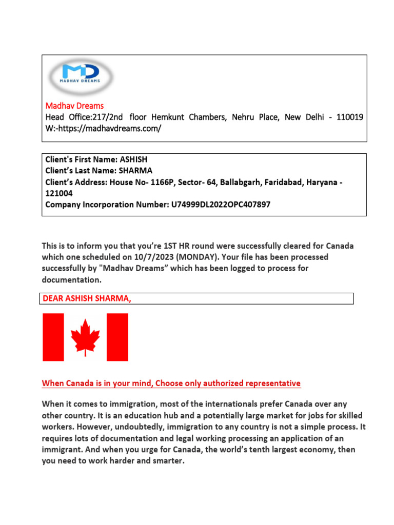 MR. Ashish Sharma Interview Report | PDF | Employment | Salary