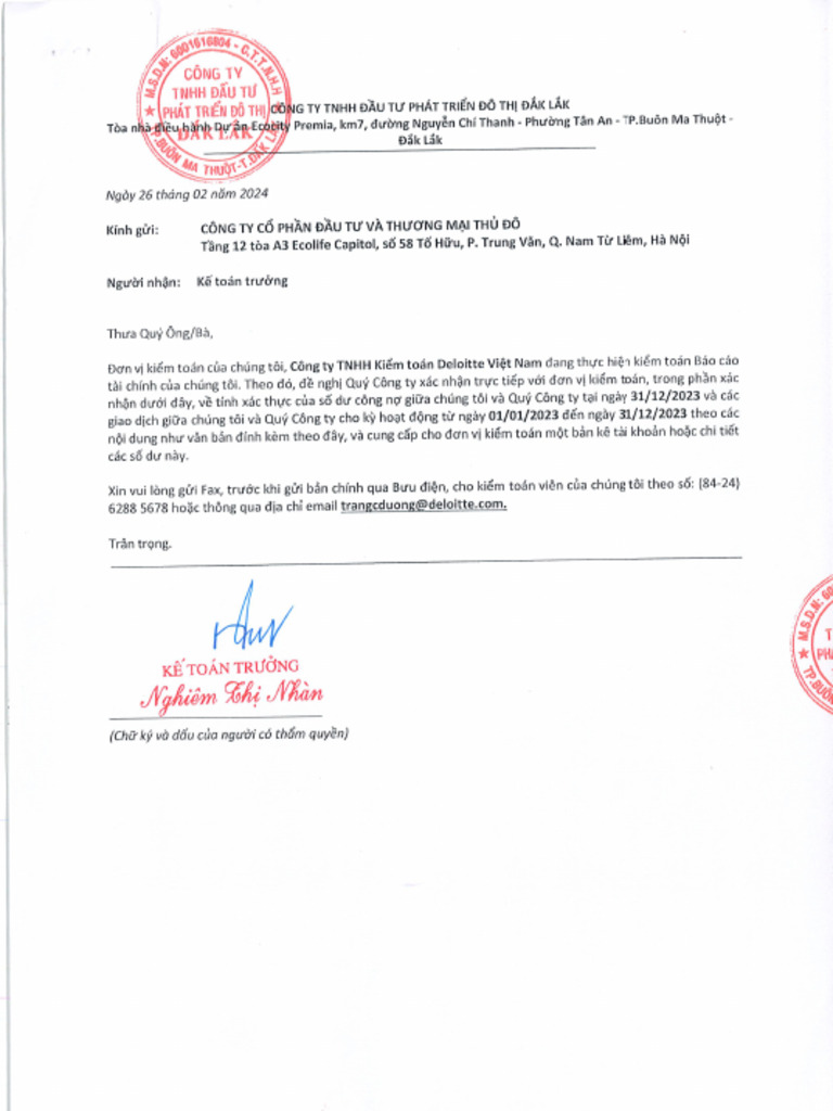 20240320. TNX gửi kiểm toán | PDF